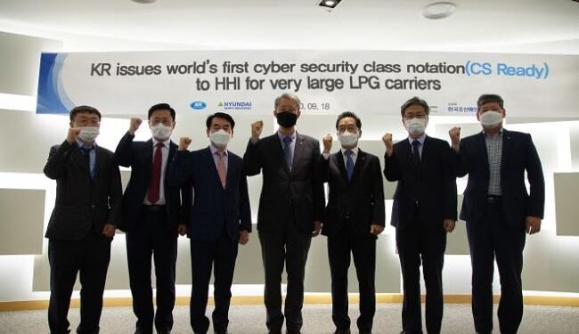 KR Issues World's First Cyber Security Class Notation To HHI For Very Large LPG Carriers ...